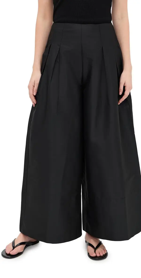 Chan Luu Techno Taffeta Trousers - Black