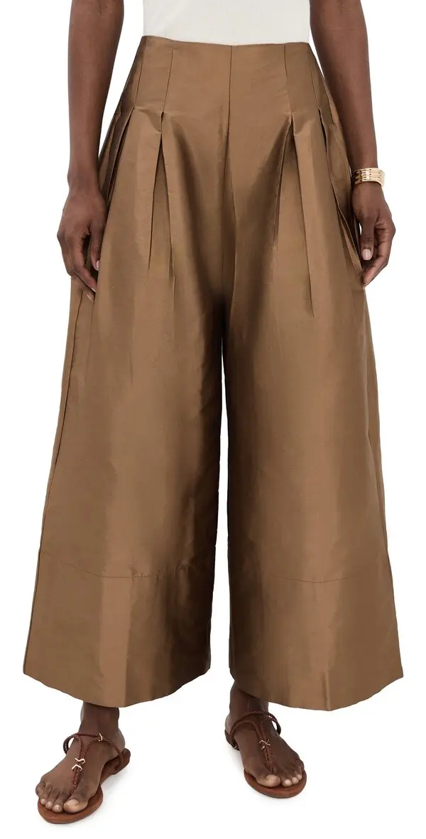 Chan Luu Techno Taffeta Trousers - Bronze