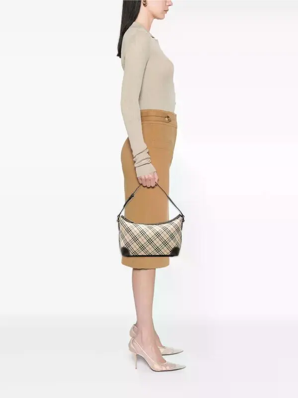 Burberry Nova Check Canvas Shoulder Bag