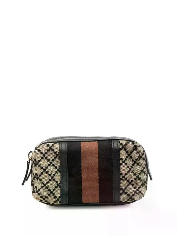Gucci Diamante Canvas Web Pouch - Neutrals