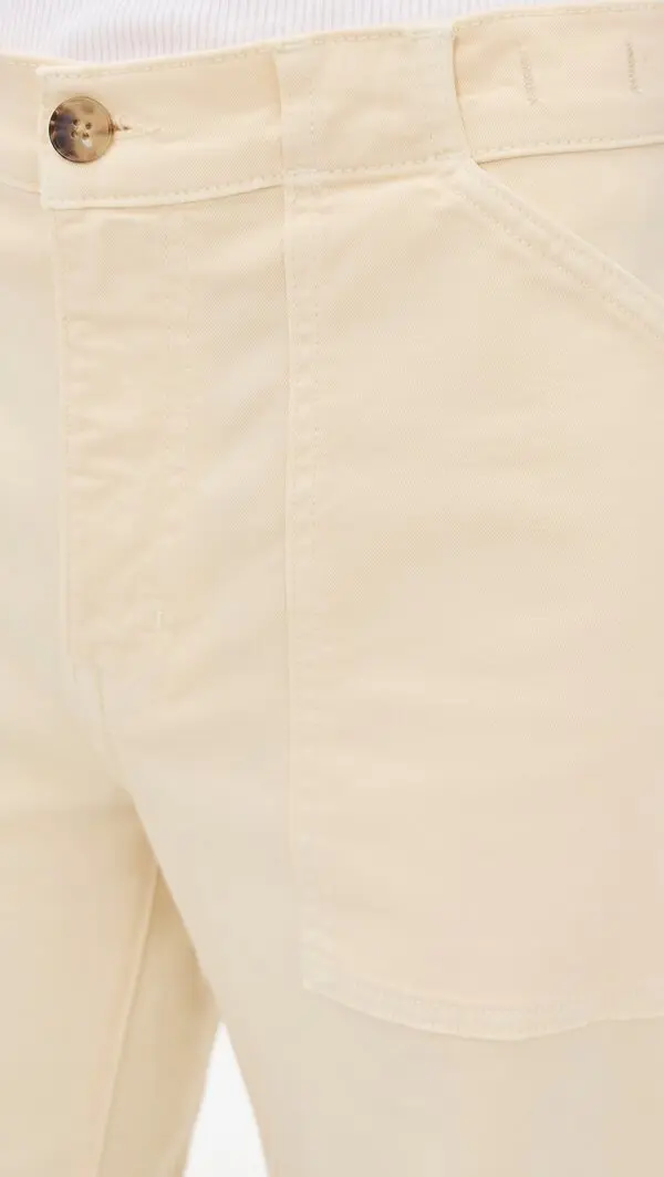 Madewell Darted Barrel Leg Utility Trousers - Vanilla