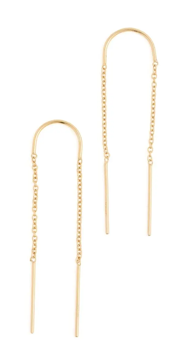 Shashi Whisper Ear Threader Ii Earrings - Gold