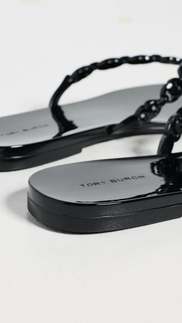 Tory Burch Gemini Link Jelly Sandals - Black