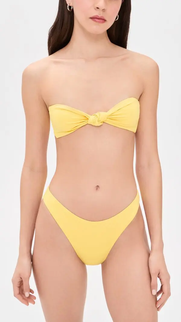 Good American Matte Good Waist Cheeky Bikini Bottoms