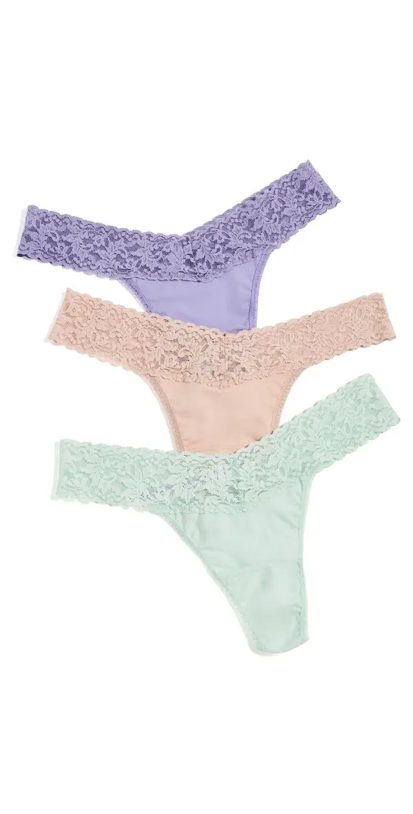 Hanky Panky Cotton Original Rise Thong 3 Pack - Rlct