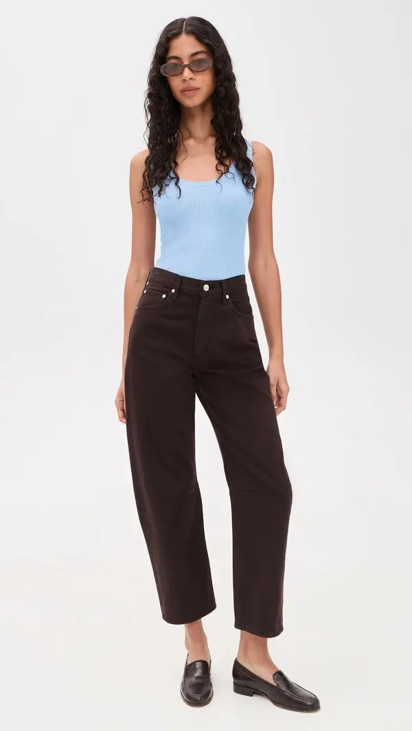 Renggli Scoop Neck Rib Tank - Azure
