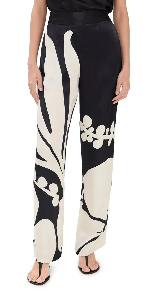 DIARRABLU Tova Floral Printed Pants - Ula Noir