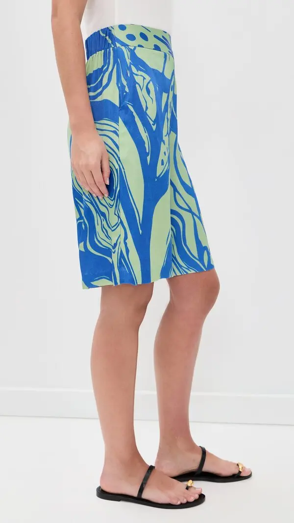 DIARRABLU Jeyna Printed Satin Shorts