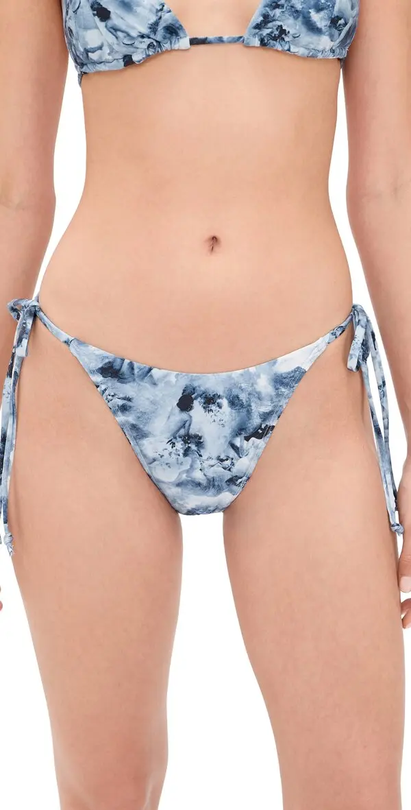 Good American String Bikini Bottom - Blue Angel Print
