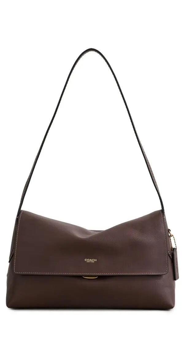 COACH Natural Grain Leather Chelsea Shoulder Bag - B4/maple