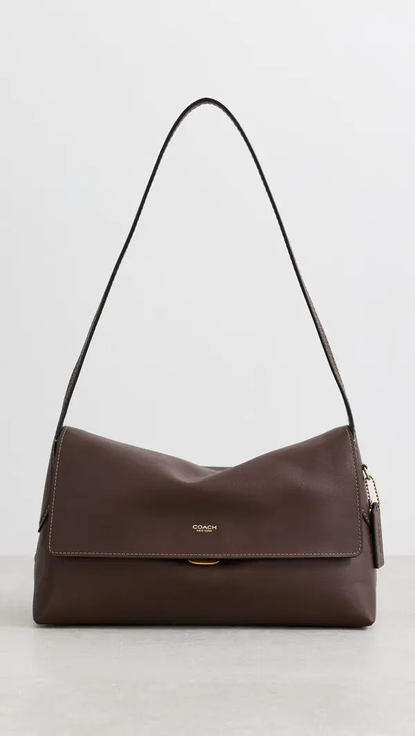 Coach Natural Grain Leather Shoulder Bag - B4/Maple | Editorialist