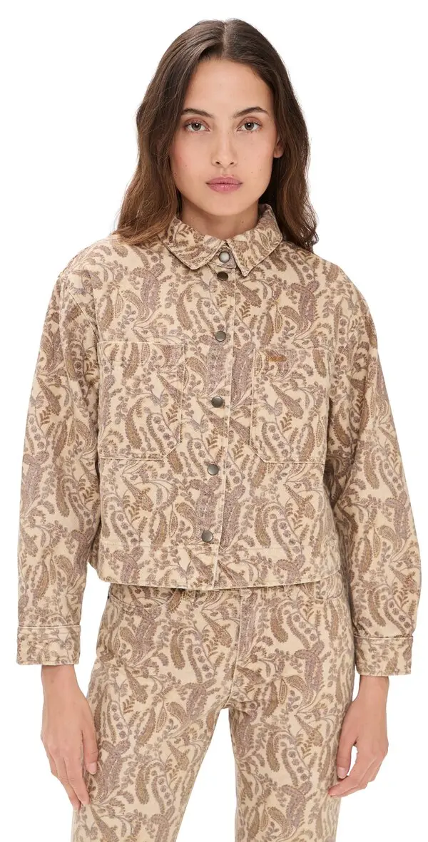 Ba&sh Tullia Paisley Print Jacket - Ecru