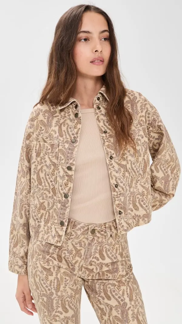 Ba&sh Tullia Paisley Print Jacket - Ecru