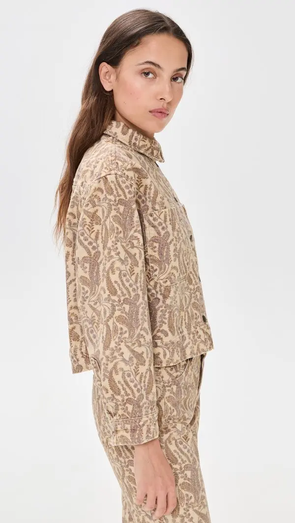 Ba&sh Tullia Paisley Print Jacket - Ecru