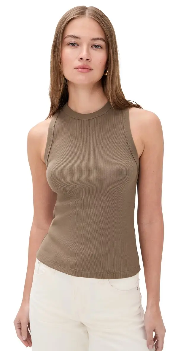 Sold Out NYC Ribbed Crewneck Tank - Stone