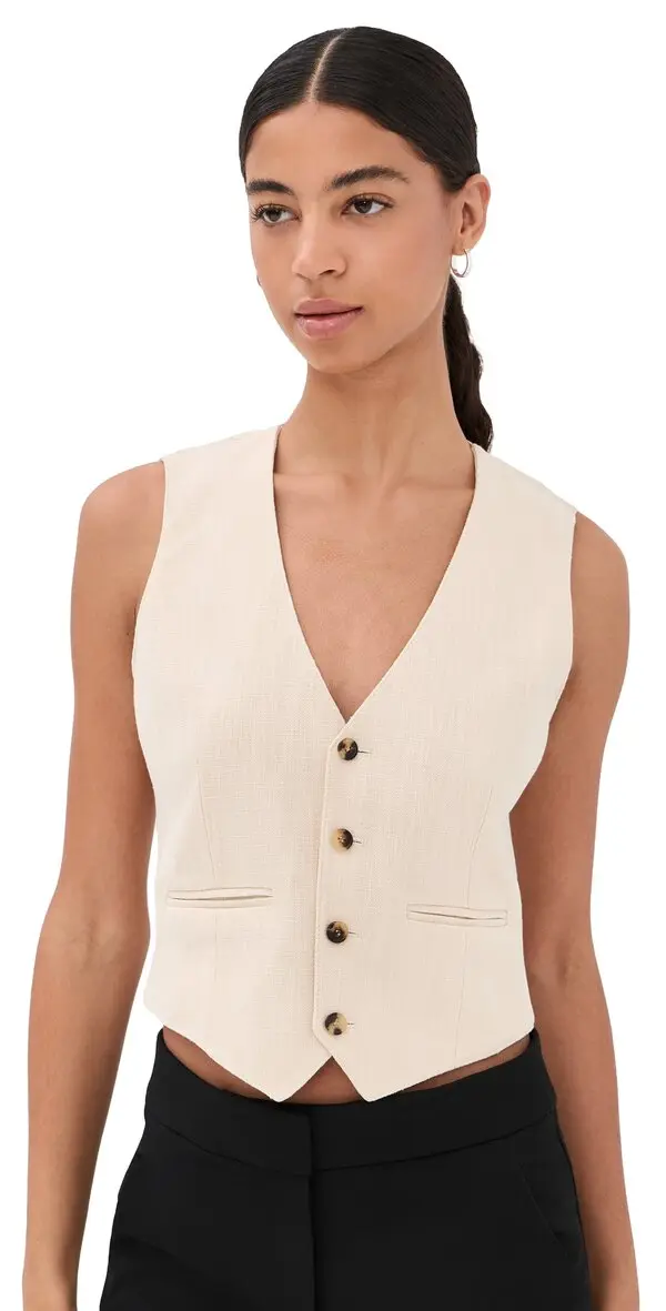 Wardrobe.NYC Spring Vest - Cream