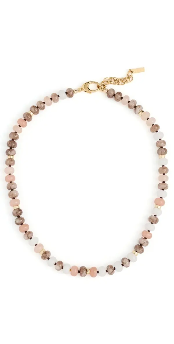 Éliou Diero Beaded Necklace - Pink/brown