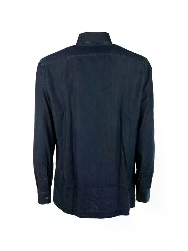 Corneliani Patch Pocket Long Sleeve Shirt - Blue