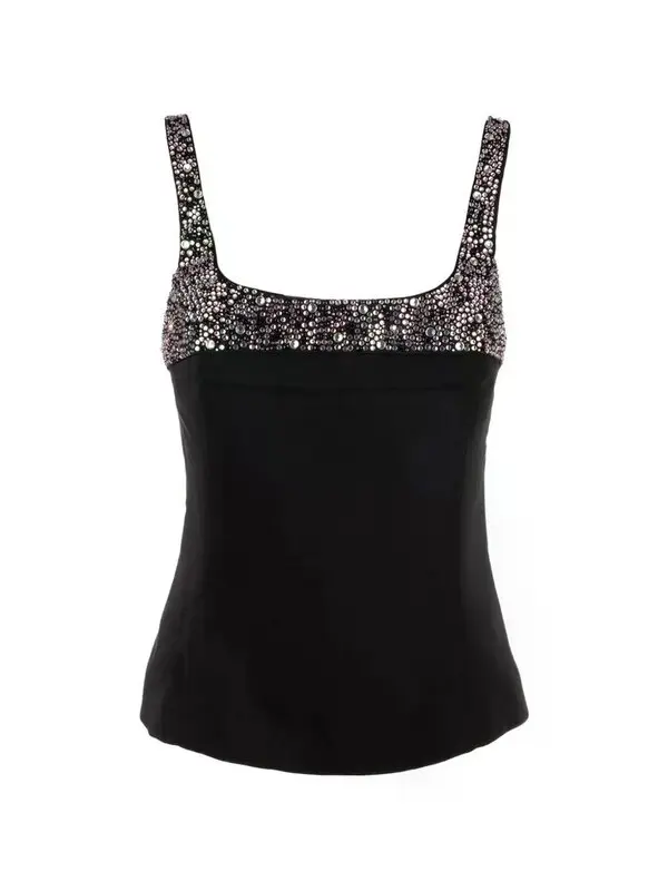 GENNY Embellished Sleeveless Top - Black