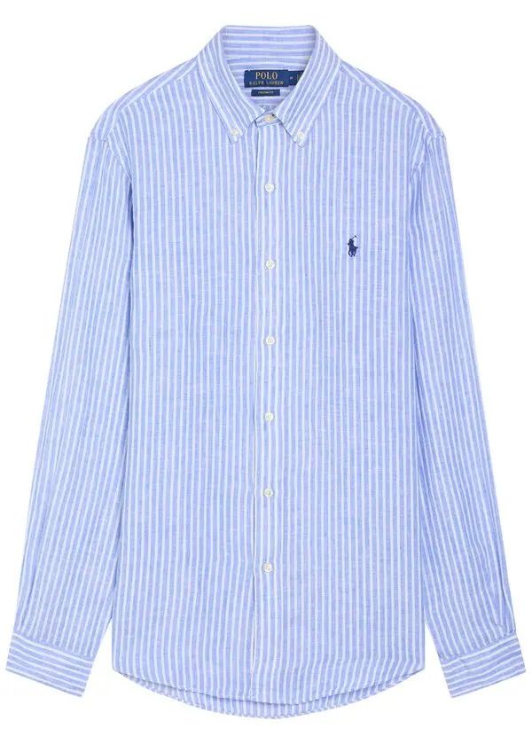 Polo Ralph Lauren Logo-embroidered Striped Linen Shirt