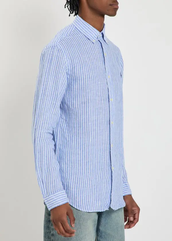 Polo Ralph Lauren Logo-embroidered Striped Linen Shirt