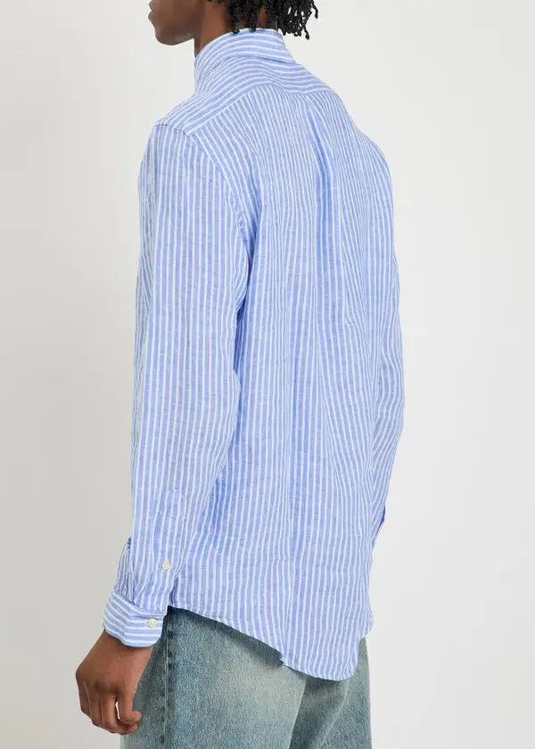 Polo Ralph Lauren Logo-embroidered Striped Linen Shirt