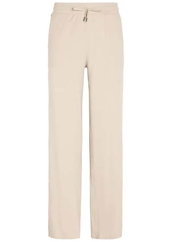Vuori Halo Essential Wide-leg Jersey Sweatpants - Ecru