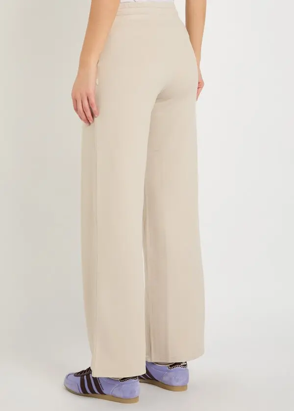Vuori Halo Essential Wide-leg Jersey Sweatpants - Ecru