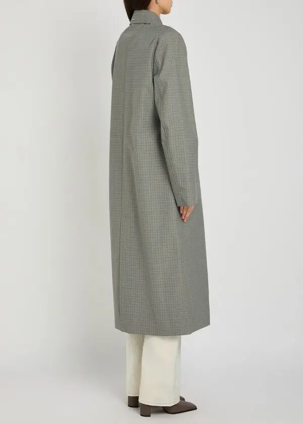 Our Legacy Capital Checked Woven Trench Coat - Grey