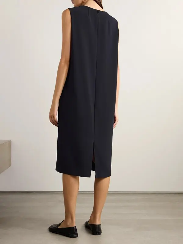 THE ROW Essentials Mirna Crepe Midi Dress - Blue