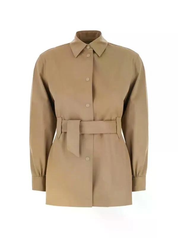 Max Mara Belted Buttoned Jacket - Neutrals