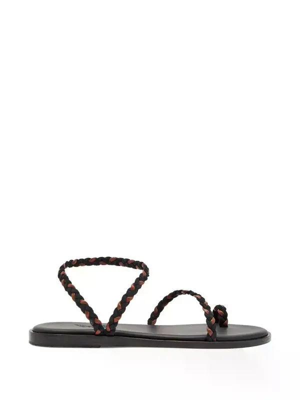 ANCIENT GREEK SANDALS Eleftheria Braided-strap Sandals - Black