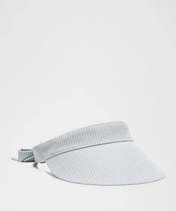 Lululemon Striped Wide Brim Visor - Inline Stripe Coconut Ivory Heathered Prep Blue