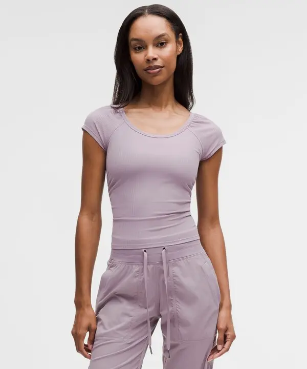 Lululemon All It Takes Gathered Scoopneck T-shirt - Lotus Lavender