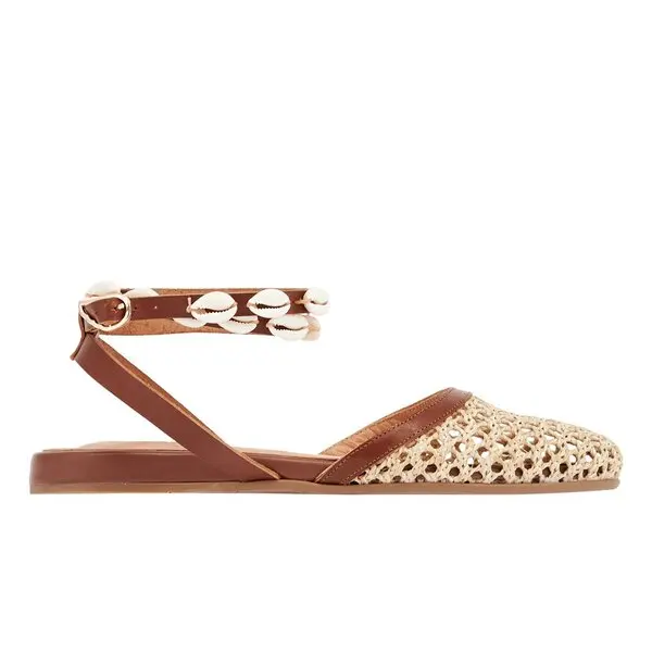 ANCIENT GREEK SANDALS Filothea Shells Sandals - Natural