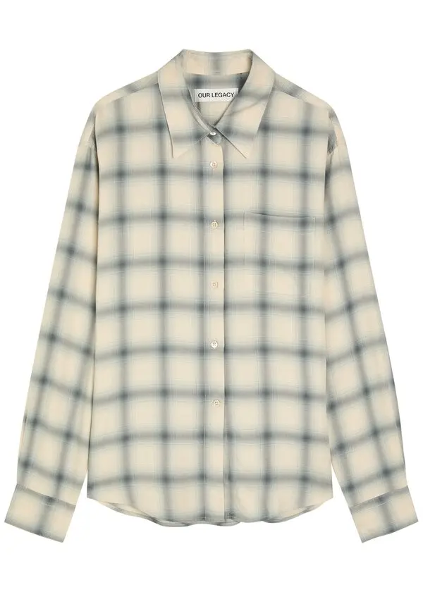 Our Legacy Checked Woven Shirt - Blue