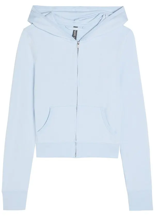 Vuori Halo Mini Hooded Jersey Sweatshirt - Light Blue