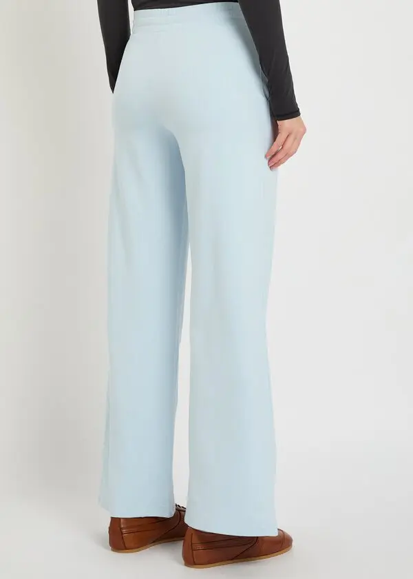 Vuori Halo Essential Wide-leg Jersey Sweatpants - Light Blue
