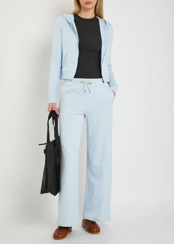 Vuori Halo Essential Wide-leg Jersey Sweatpants - Light Blue