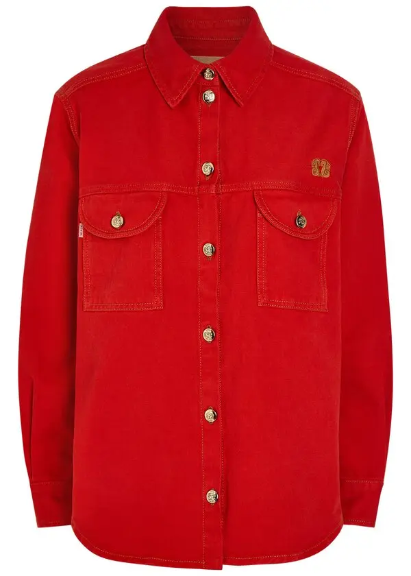 BLAZÉ MILANO Berber Denim Overshirt - Red