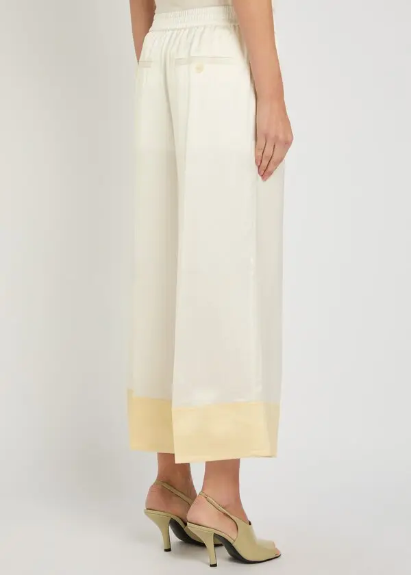 TOTEME Straight-leg Satin Trousers - White