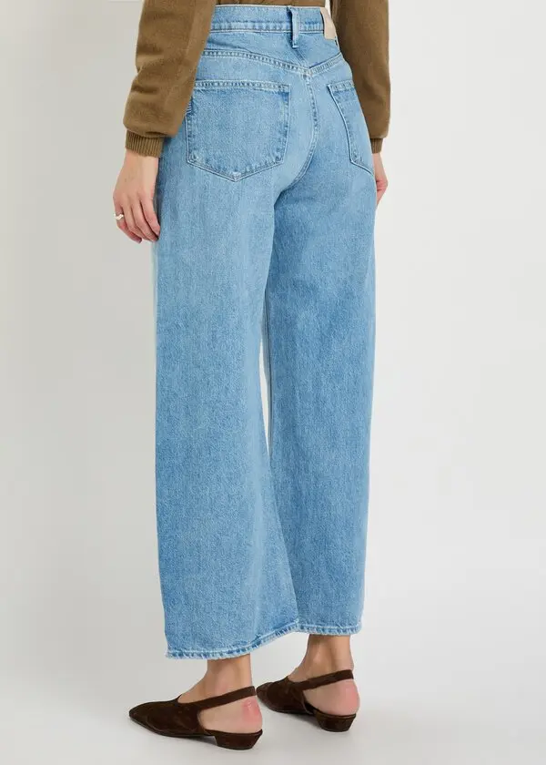 Paige Arellia Barrel-leg Denim Jeans - Light Blue