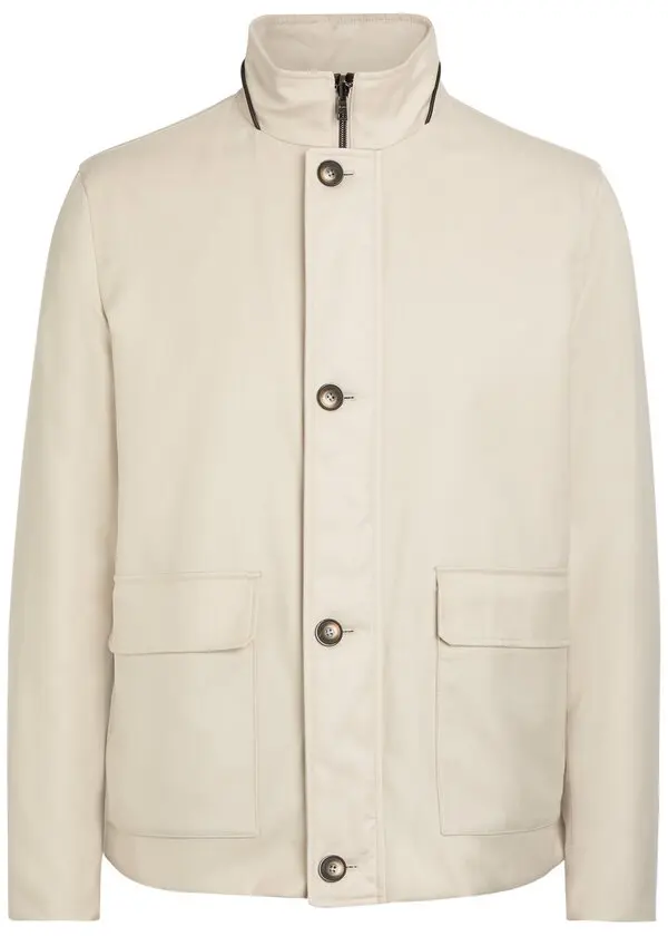 Herno Reversible Cashmere And Silk-blend Jacket - Ecru