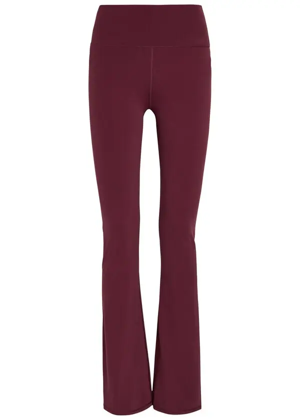 Vuori Allthefeels Flared-leg Stretch-jersey Leggings - Burgundy