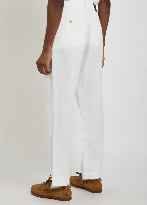 Polo Ralph Lauren Bedford Linen And Cotton-blend Trousers