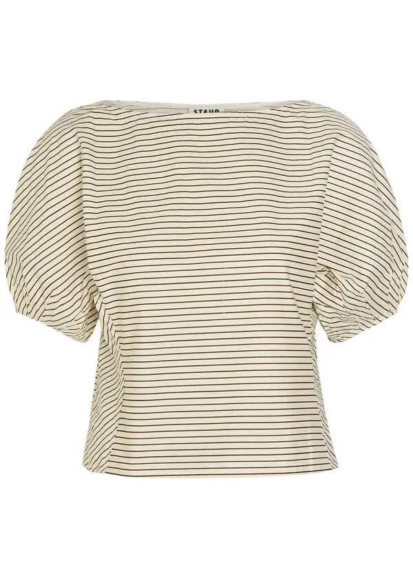 Staud Didi Striped Top - White