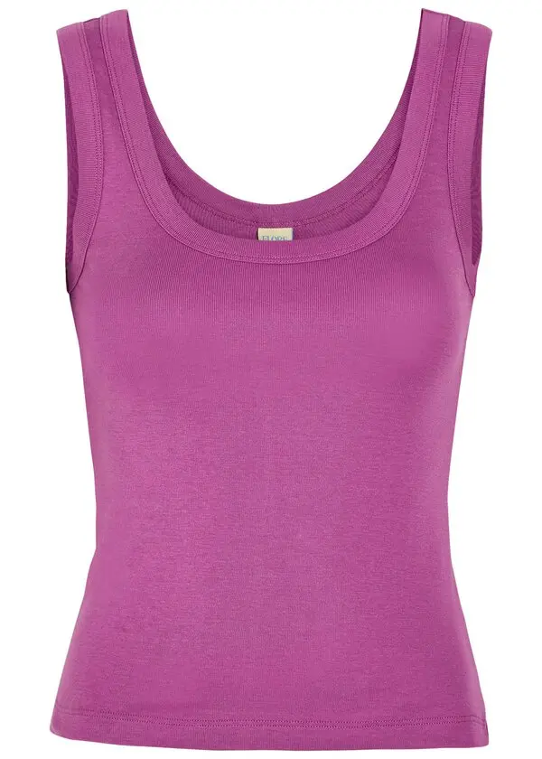 FLORE FLORE Hillie Cotton Tank - Purple