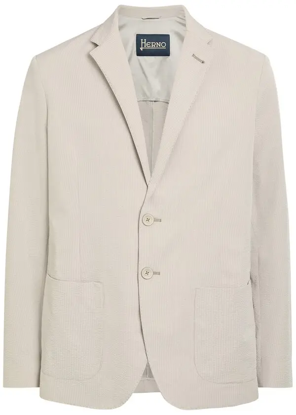 Herno Seersucker Blazer - Grey