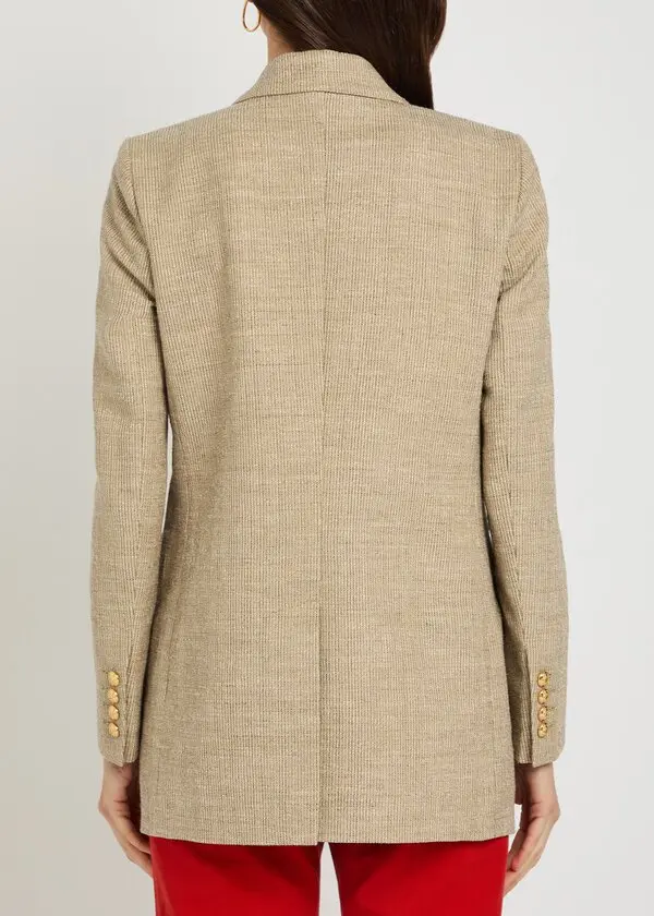 BLAZÉ MILANO Marisa Double-breasted Cotton-blend Blazer - Beige