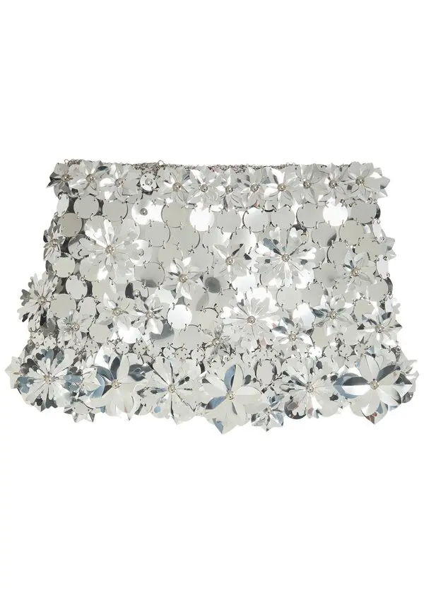 Rabanne Sequin-embellished Metal Mini Skirt - Silver